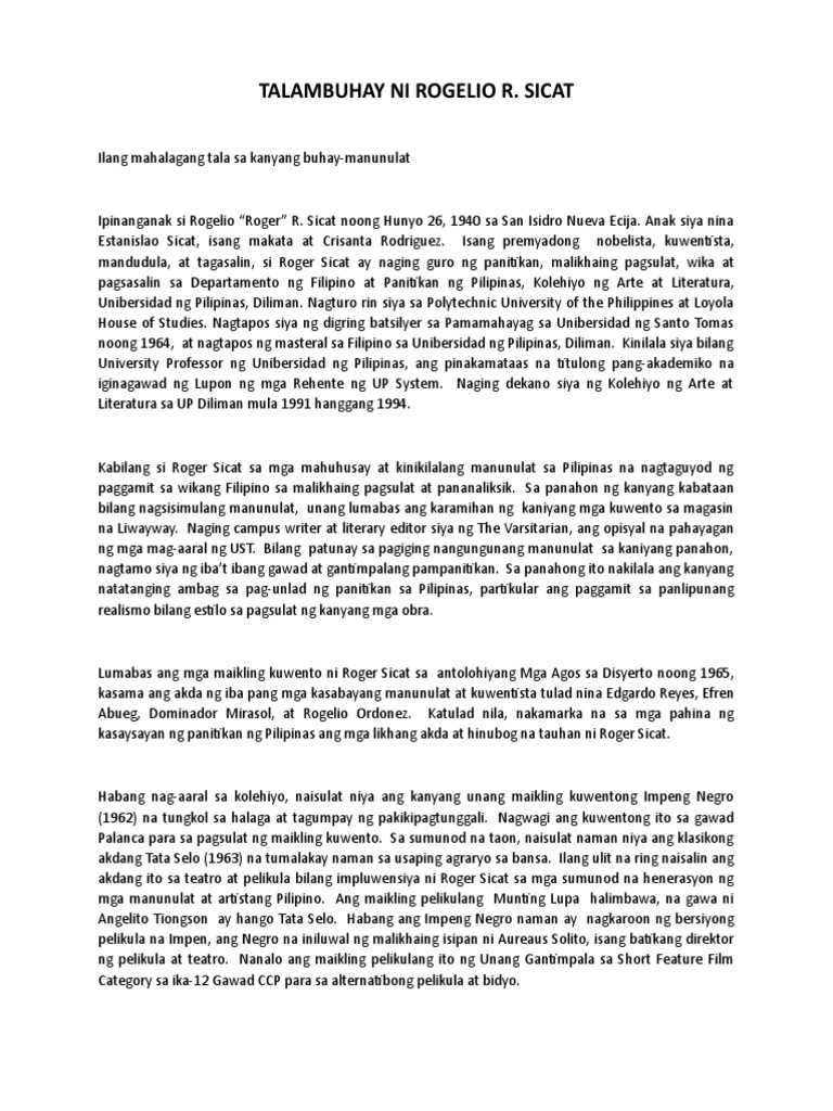 Tata Selo Pagsusuri2 | PDF