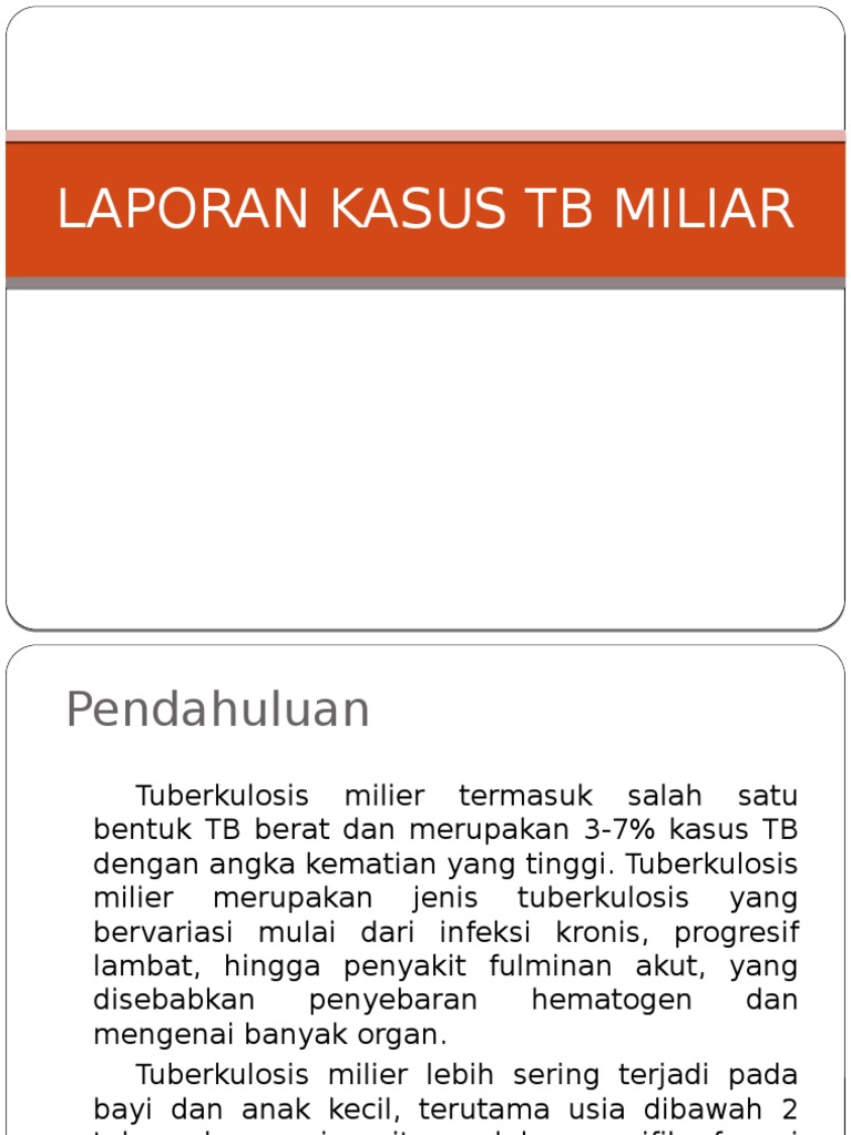 Laporan Kasus TB Milier | PDF