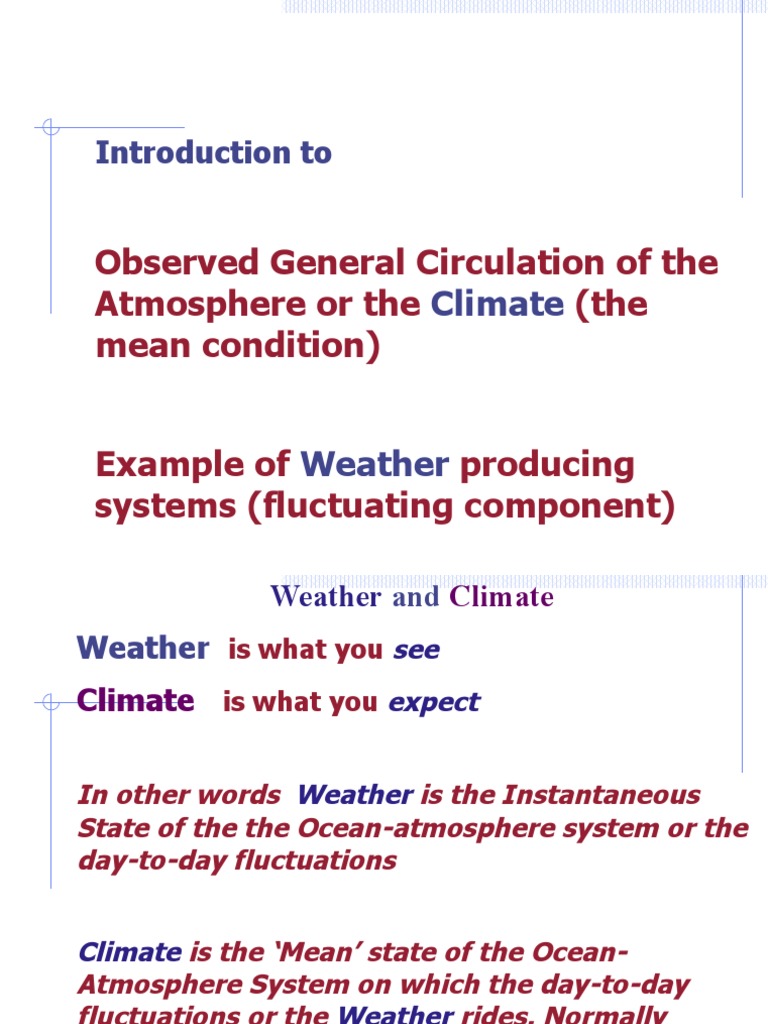 Understanding Weather vs. Climate Dynamics | PDF | Atmospheric ...