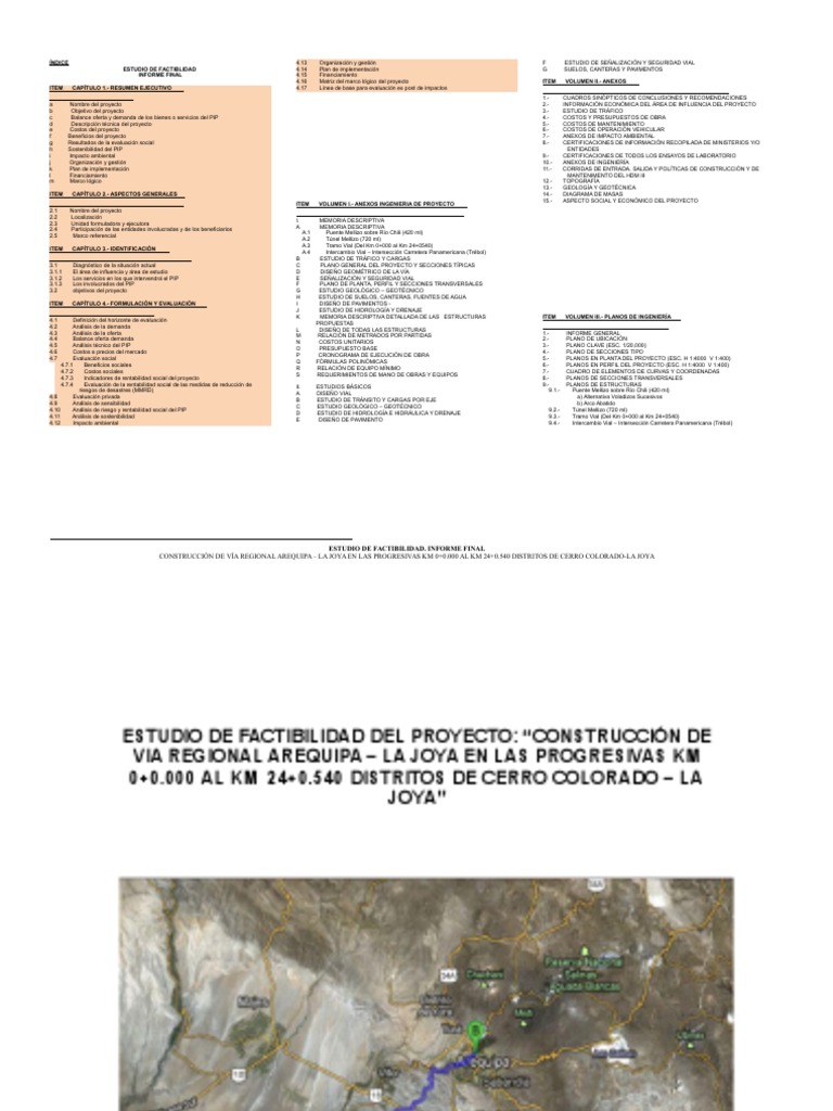 Estudio de Factibilidad | PDF | Suelo | La carretera