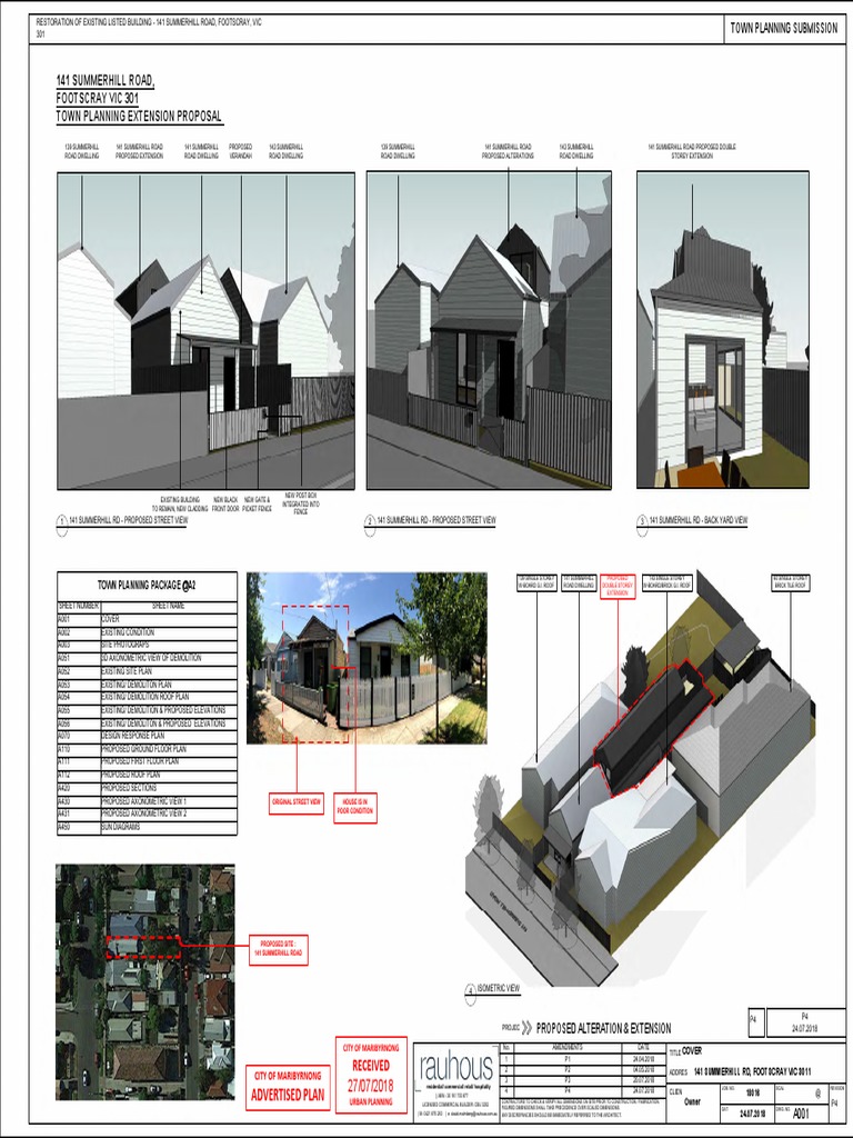 141 Summerhill Road Footscray Plans 1 | PDF | Heritage Registers ...