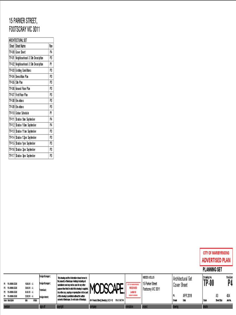 15 Parker Street Footscray Plans | PDF | Buildings And Structures ...
