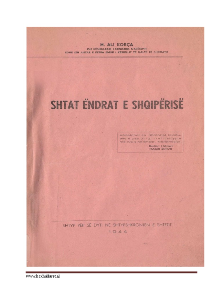 Shtat Endrrat e Shqiperise | PDF
