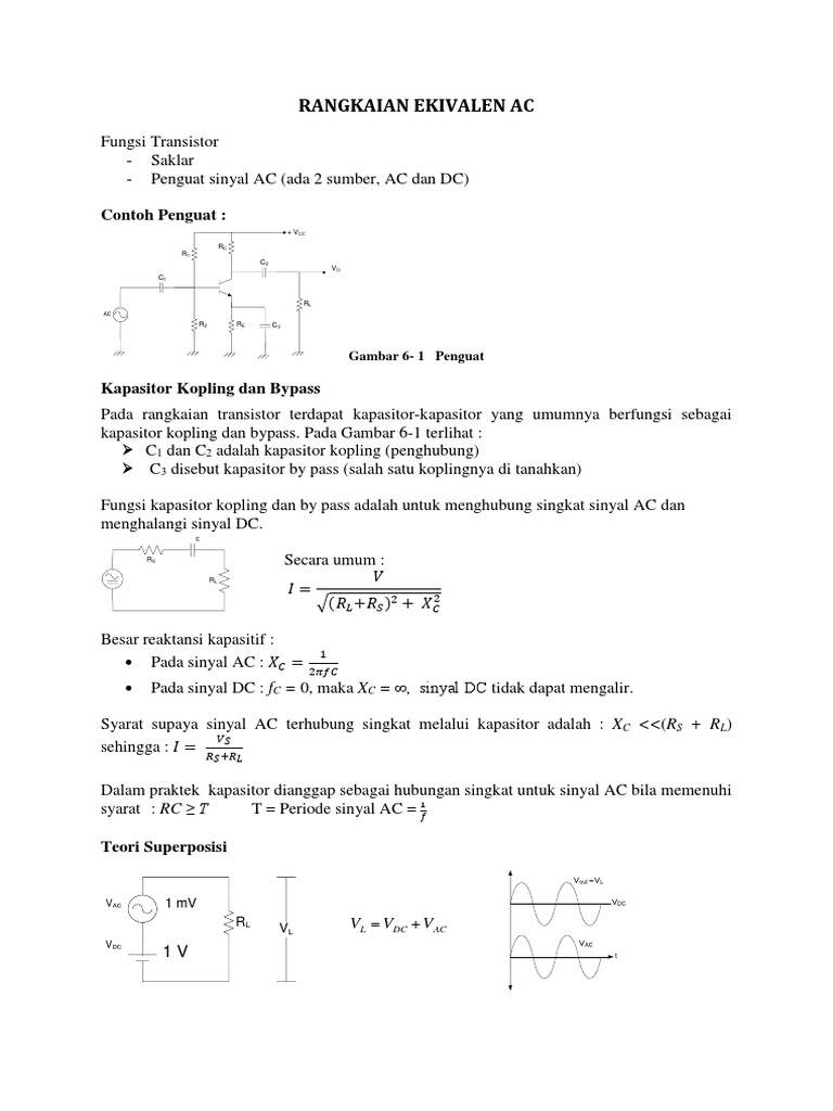 Rangkaian Ekivalen Ac | PDF