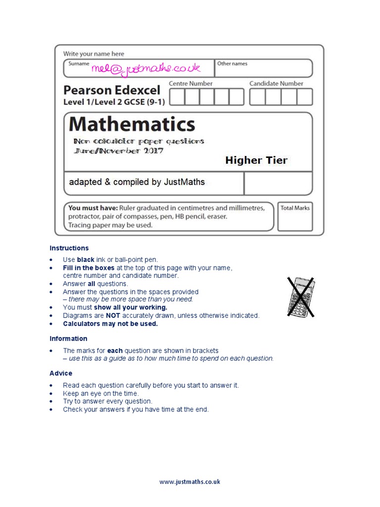 Michaela Y11 Maths Revision: Non-calculator exam questions | Ratio ...