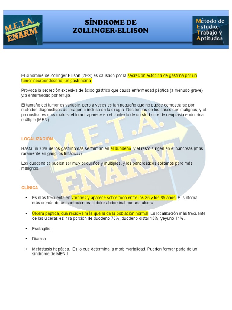 Zollinger Ellison | PDF | Gastroenterología | Medicina