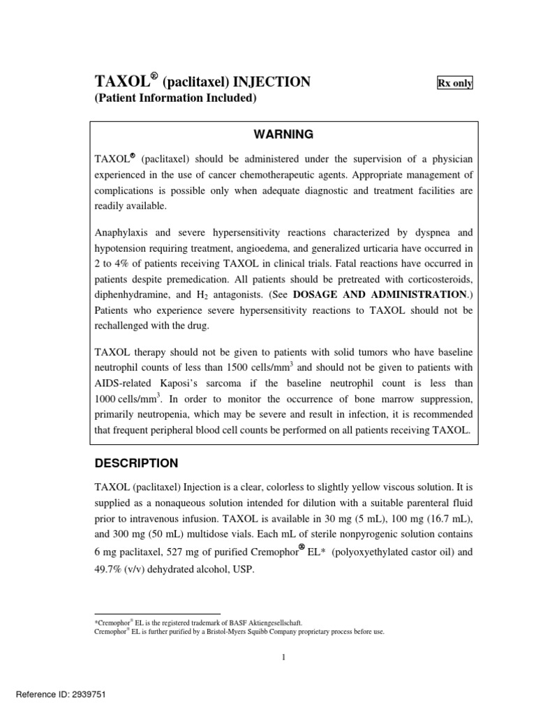 Obat Taxol | PDF | Chemotherapy | Pharmacokinetics