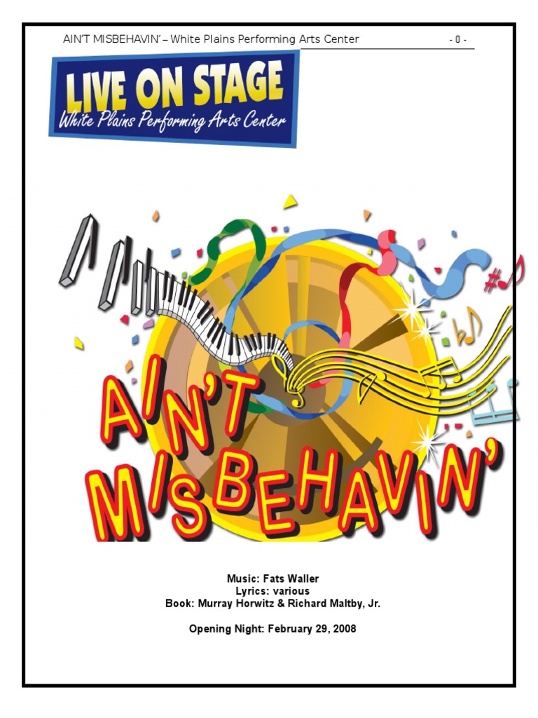 Aint Misbehavin | PDF | Performing Arts | Leisure