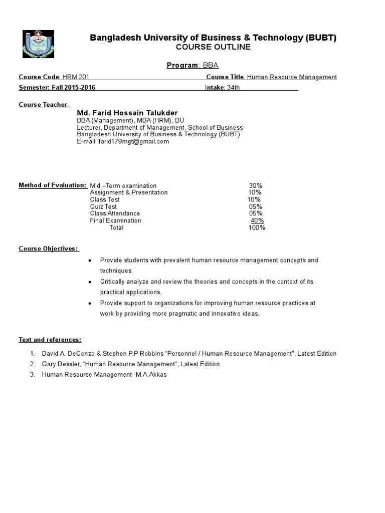 Bangladesh University of Business & Technology (BUBT) : Program: Bba ...