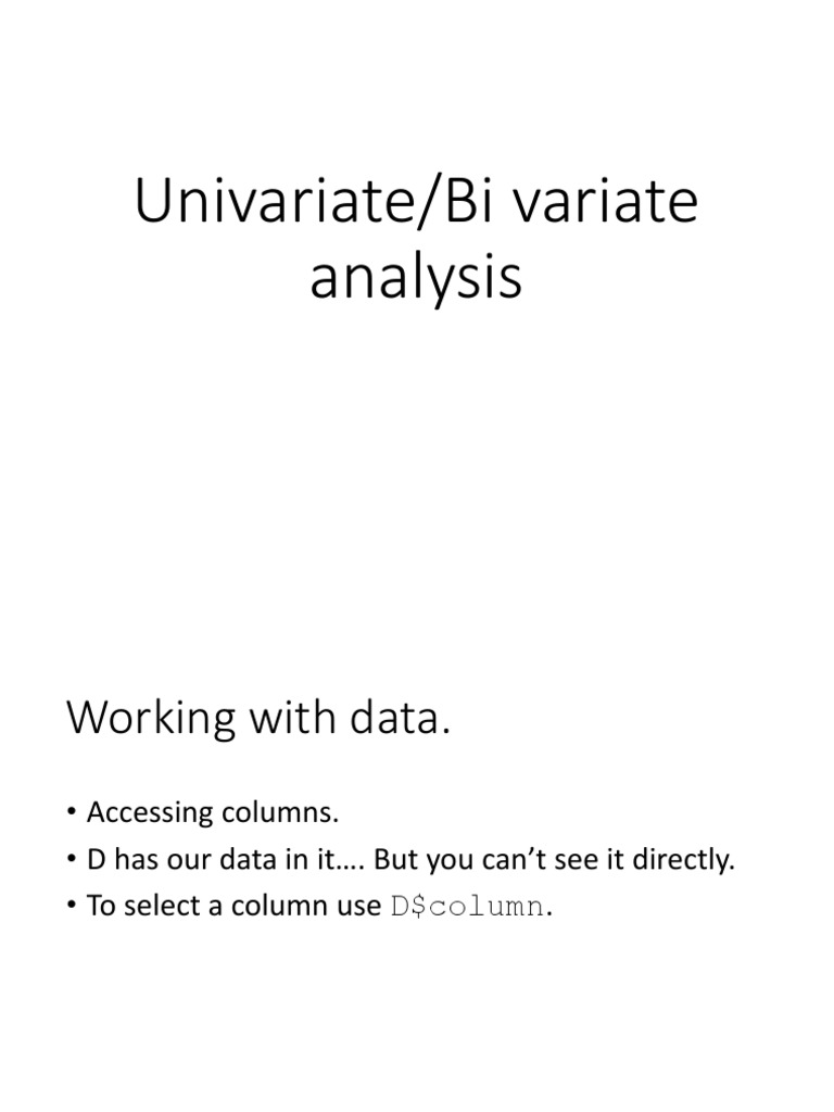 Univariate/Bi Variate Analysis | PDF | Scatter Plot | Statistical Analysis