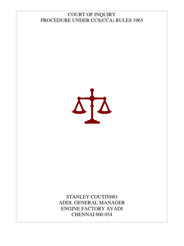 Inquiry Procedure for Government Servants | PDF | Deposition (Law ...