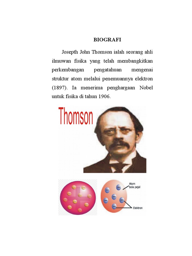 Biografi J.J. Thomson | PDF
