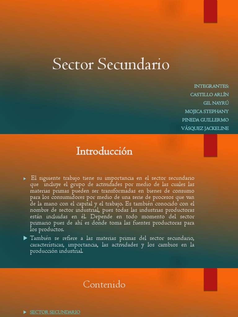 Sector Secundario | Sector secundario de la economía | Materia prima