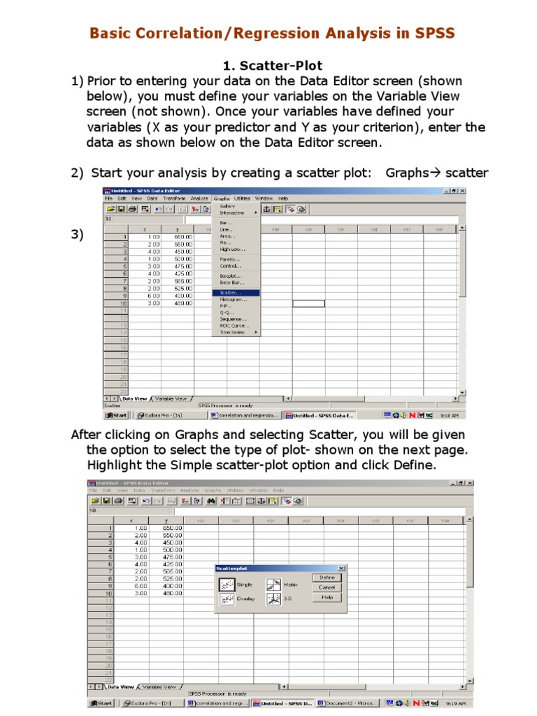 Basic Correlation and Regression | PDF | Regression Analysis | Scatter Plot
