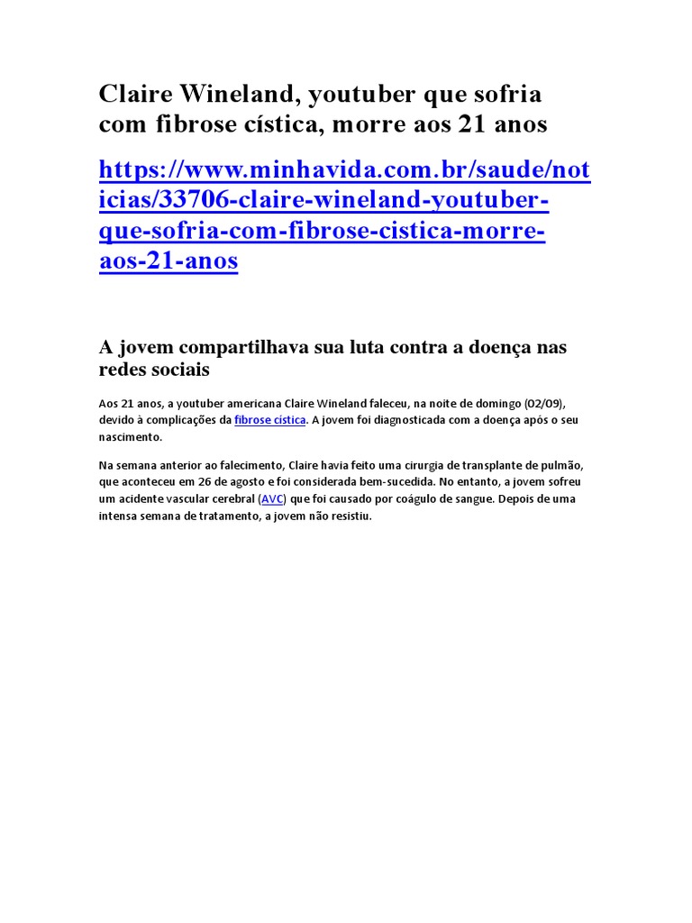 Claire Wineland | PDF