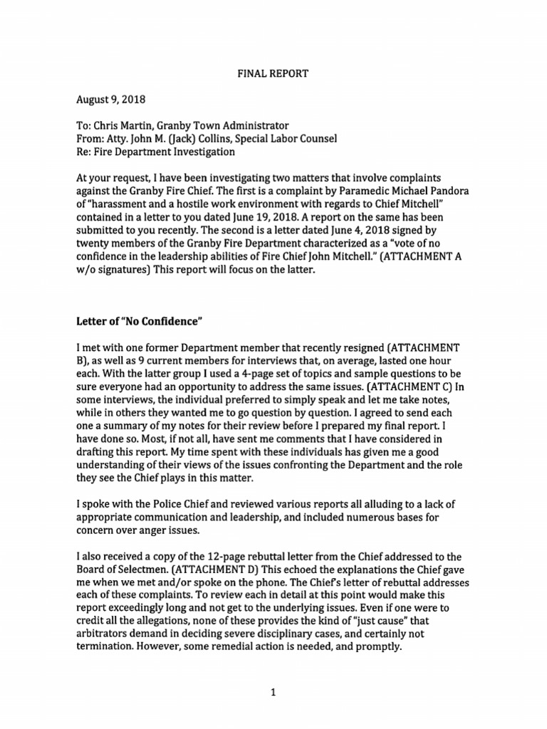 Investigation Final Report | PDF