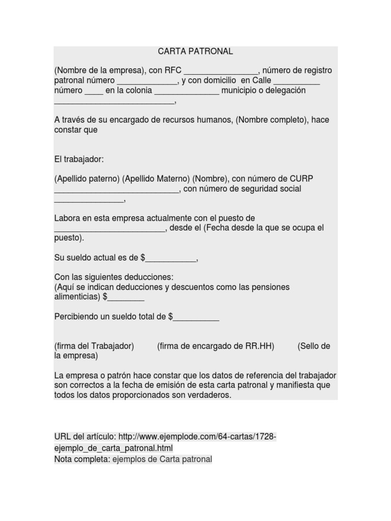 Carta Patronal | PDF