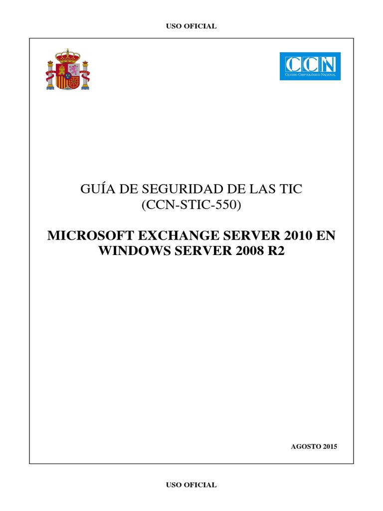 550-Exchange Server 2010 en Windows 2008 R2 | PDF | Servidor Microsoft ...