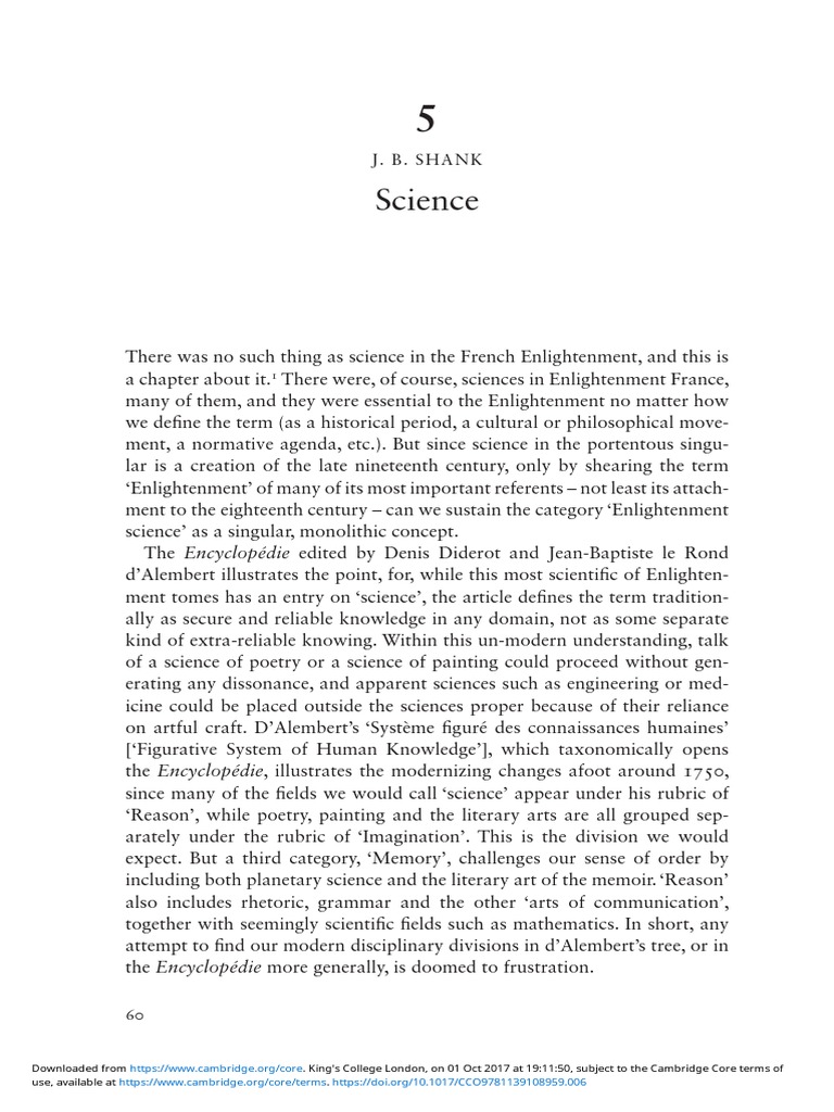 The Absence of "Science | PDF | Age Of Enlightenment | Immanuel Kant