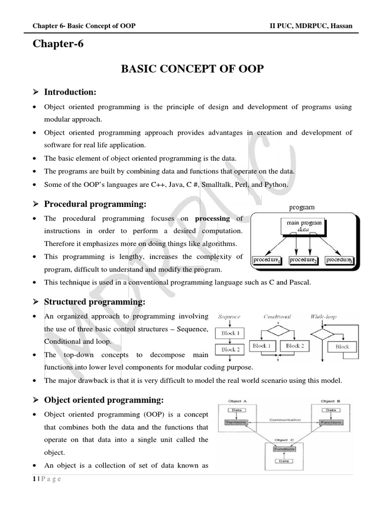 OOP Concept Notes | Download Free PDF | Object Oriented Programming ...