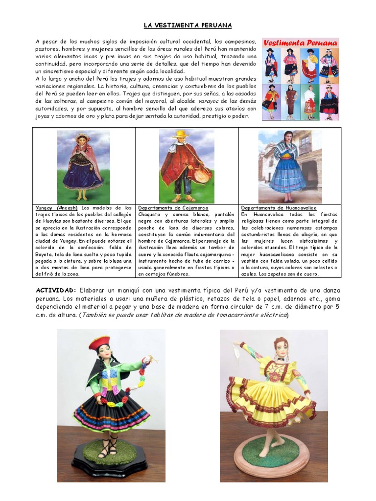Vestimenta Típica del Perú: Diversidad Regional | PDF | Ropa | Perú