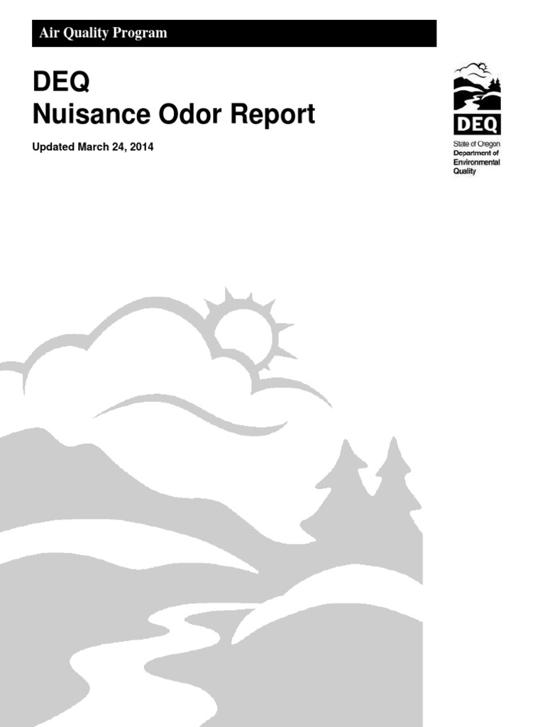 Nuisance Odor Report | PDF | Odor | Nuisance Nuisance Odor Report | PDF | Odor | Nuisance