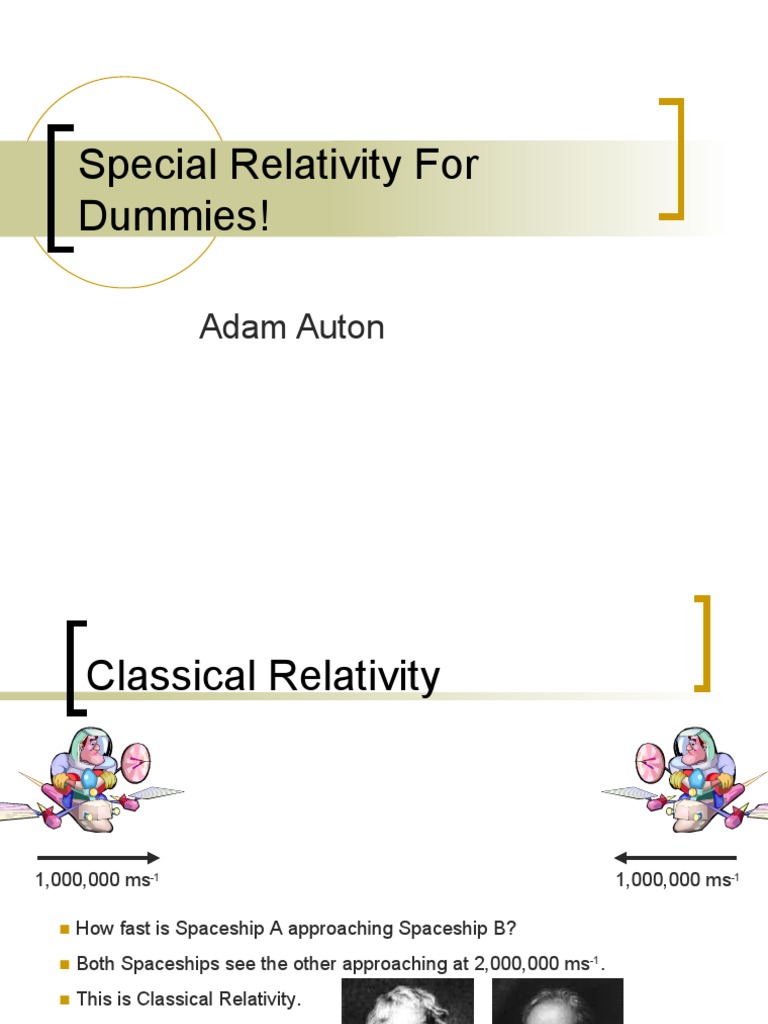 Special Relativity For Dummies | PDF