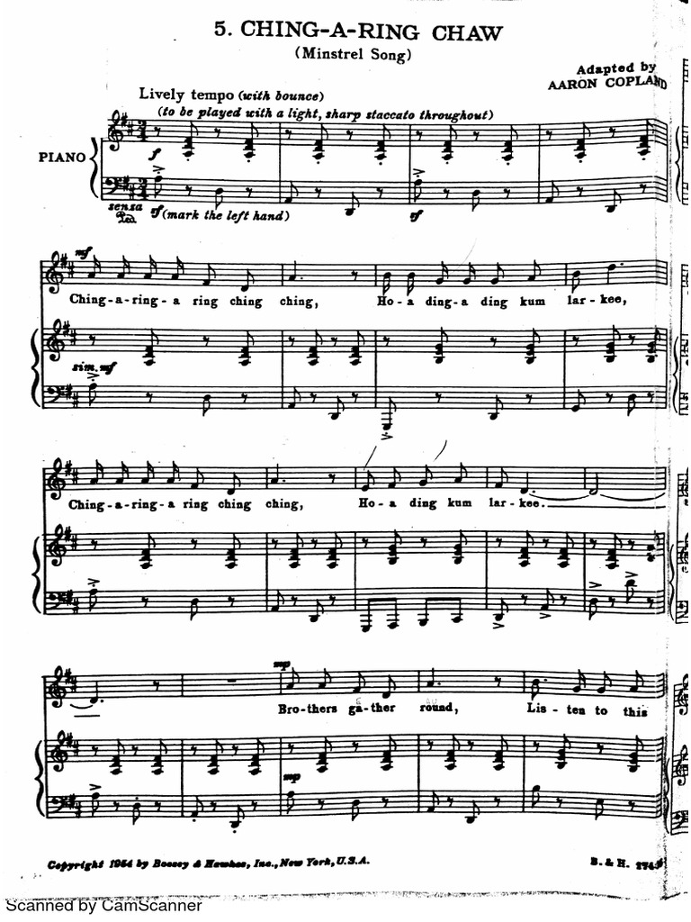 Copland. Ching-a-Ring Chaw PDF | PDF