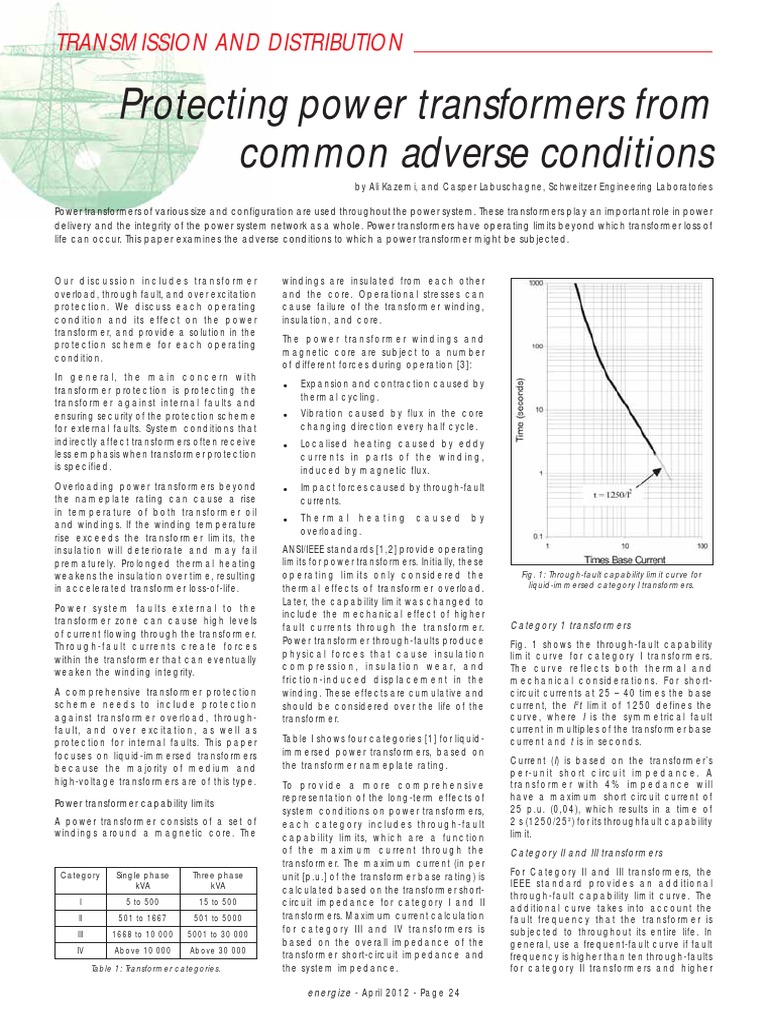 07 TT 01 Protecting-Power | PDF | Transformer | Relay