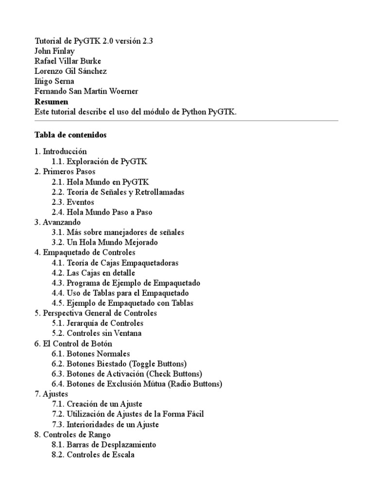Manual Poo Pygtk Pdf Python Lenguaje De Programación Programa De Computadora