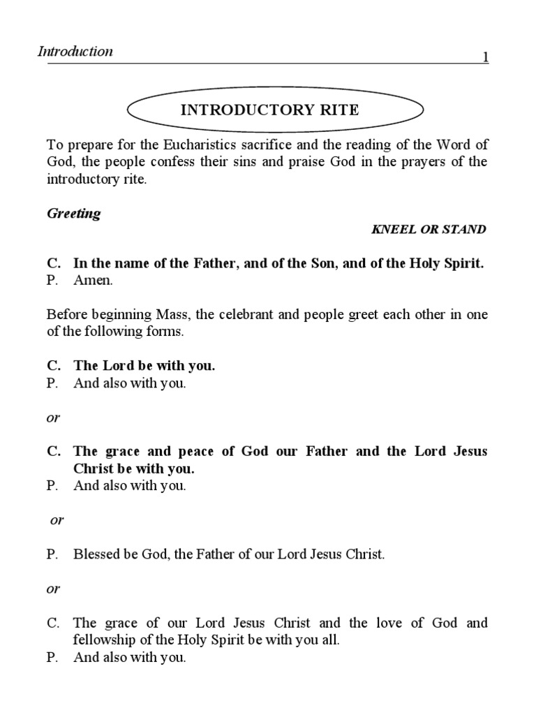 English Mass | PDF | Mass (Liturgy) | God The Father