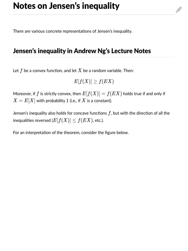 Notes On Jensen's Inequality | PDF | Probability Theory | Statistical ...