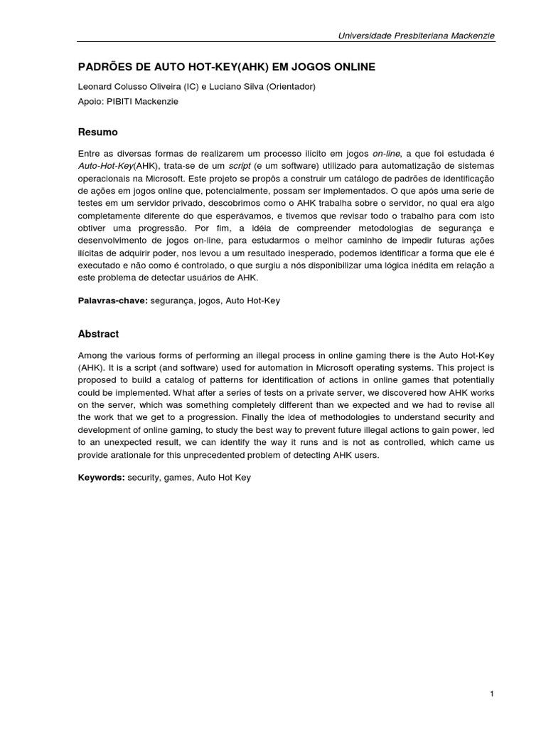 Auto Hot Key | PDF | Linguagem de script | Macro (Ciência da Computação)