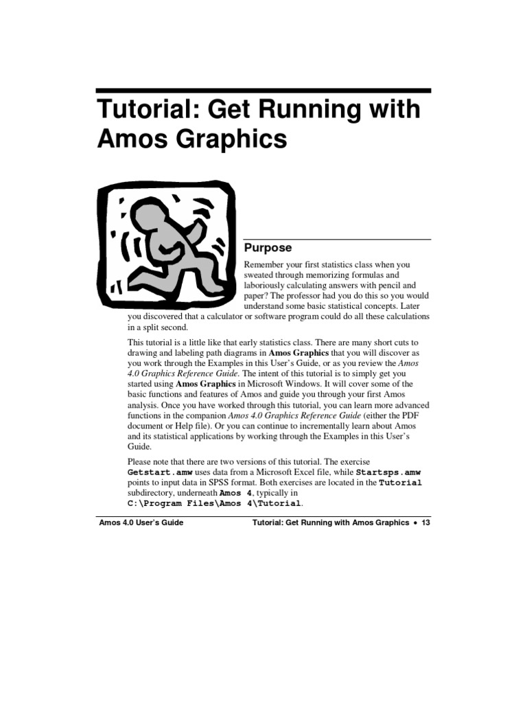 Tutorial-Amos 4.0 G | PDF | Spss | Microsoft Excel