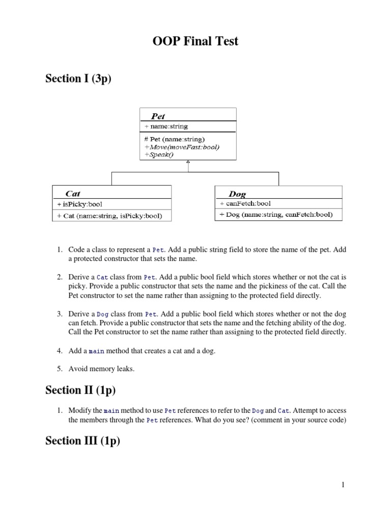 Oop Final Test Section I 3p Pdf Array Data Type Array Data Structure 4999