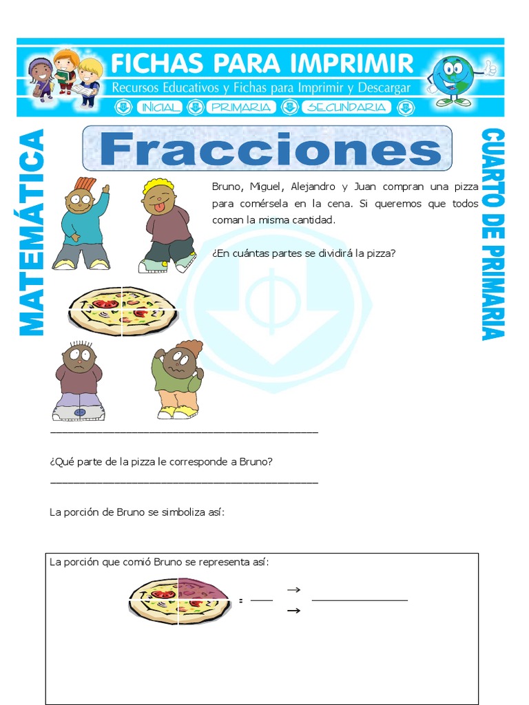 Lectura y Ecritura de Fracciones | PDF | Enseñanza de matemática | Ocio