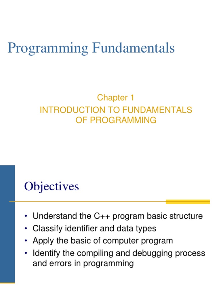 Introduction To Fundamentals of Programming | PDF | Data Type | Programming Language