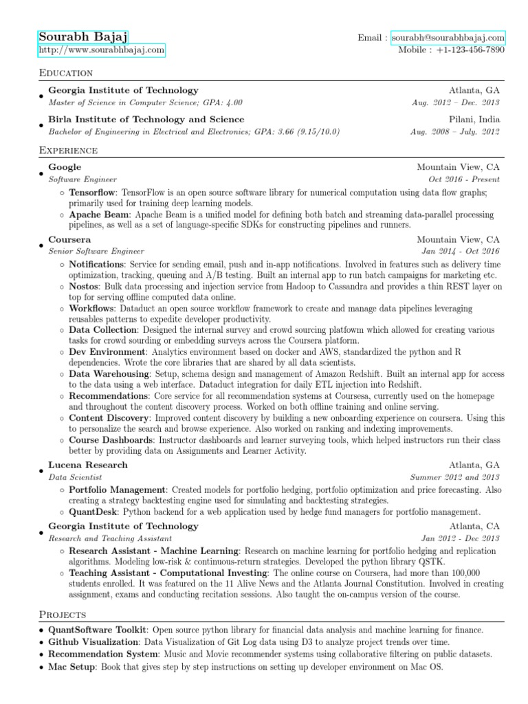 Software Developer Resume | PDF | Machine Learning | Educational Technology