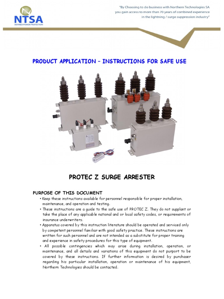 Protec Z Instructions For Safe Use | PDF | Insulator (Electricity) | Safety