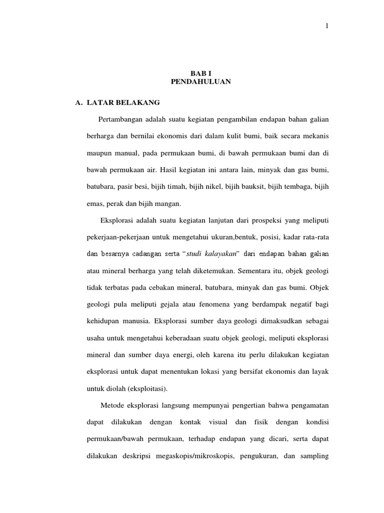 Metode Uji Parit dan Sumur dalam Eksplorasi | PDF | Ilmu Sosial | Sains ...