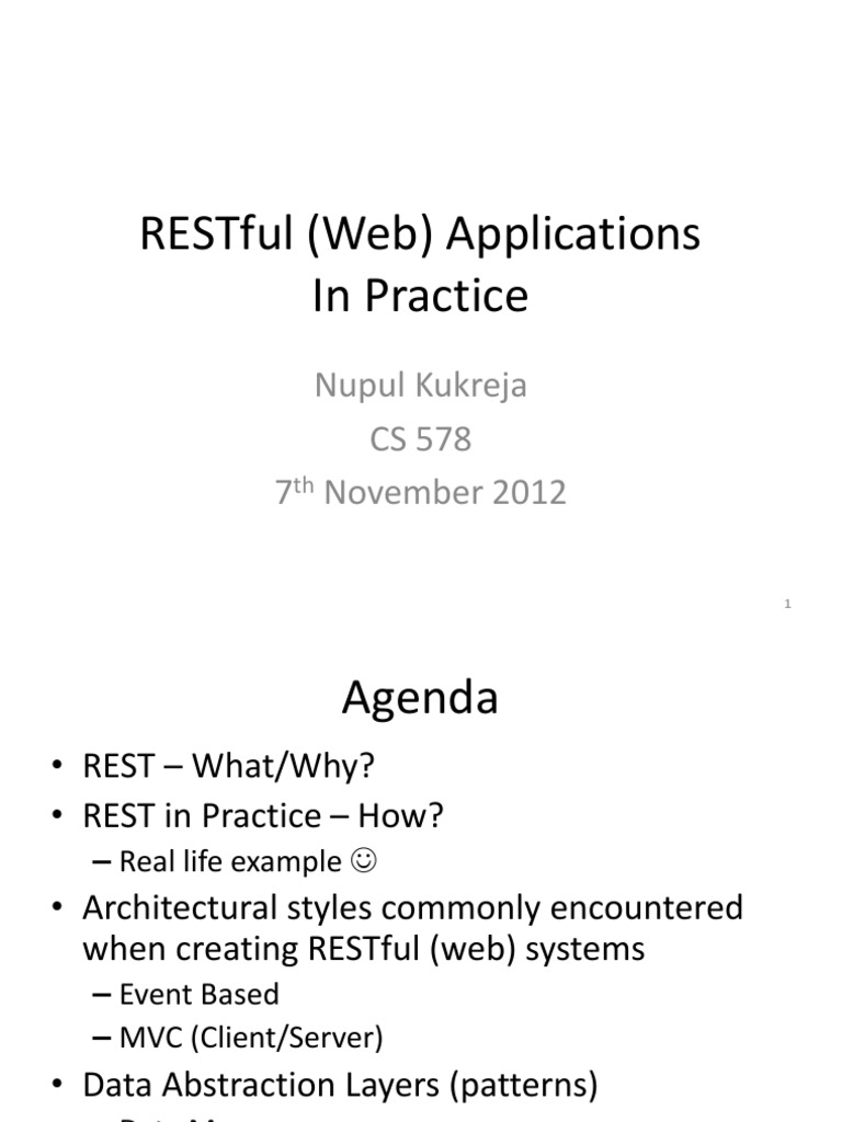 REST | PDF | Representational State Transfer | Model–View–Controller