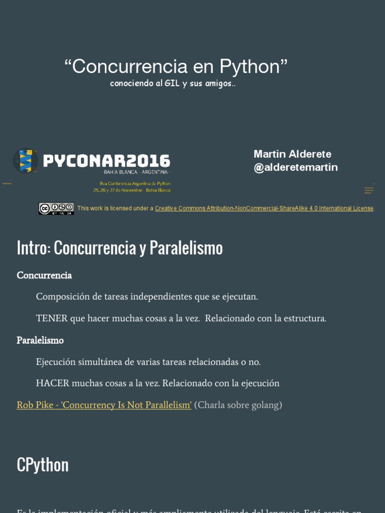 Concurrencia en Python | PDF | Python (lenguaje de programación) | Sistema operativo