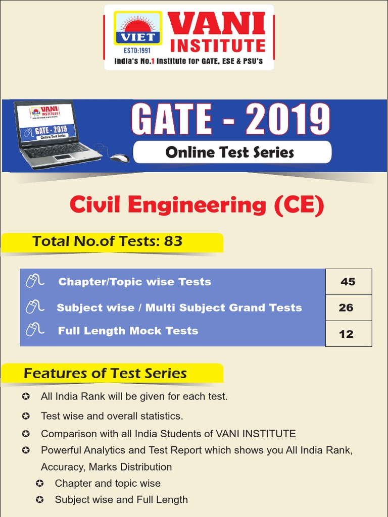 GATE 2019 Information Brochure | PDF | Beam (Structure) | Soil Mechanics