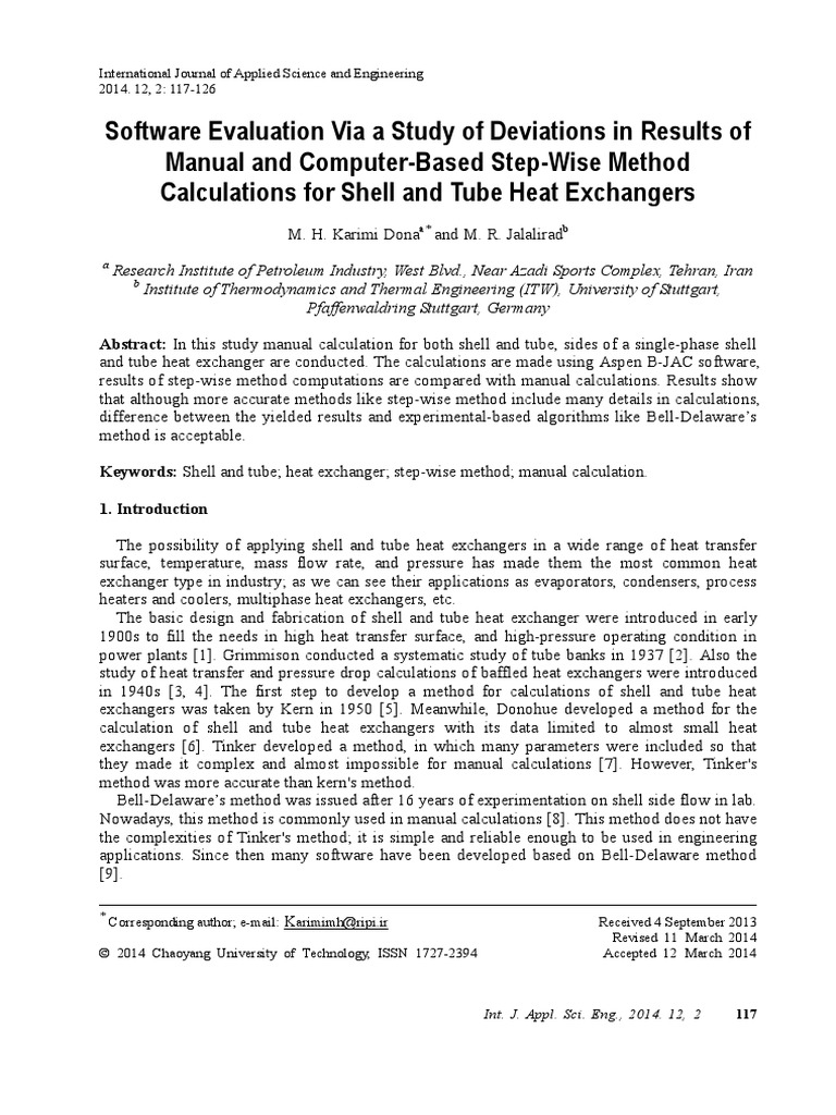 Bell Delaware Method English 2 | PDF | Heat Exchanger | Heat Transfer