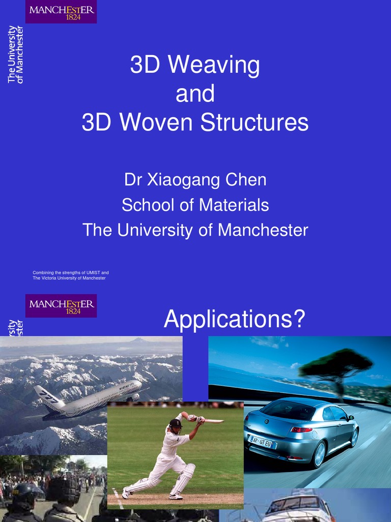 3D Weaving and 3D Woven Structures: DR Xiaogang Chen School of ...