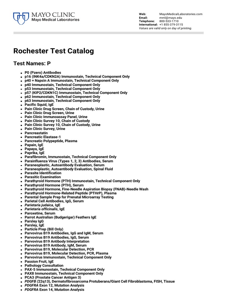 Test Catalog PDF | PDF | Retrovirus | Wellness