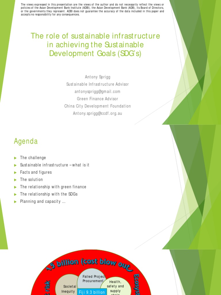 The Role of Sustainable Infrastructure in Achieving Sustainable ...