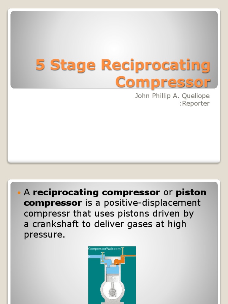 5 Stage Reciprocating Compressor | PDF | Propulsion | Internal ...