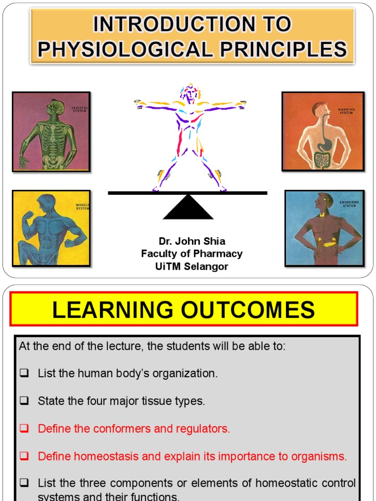 Lecture 1 Introduction To Physiological Principles 080317 | PDF ...