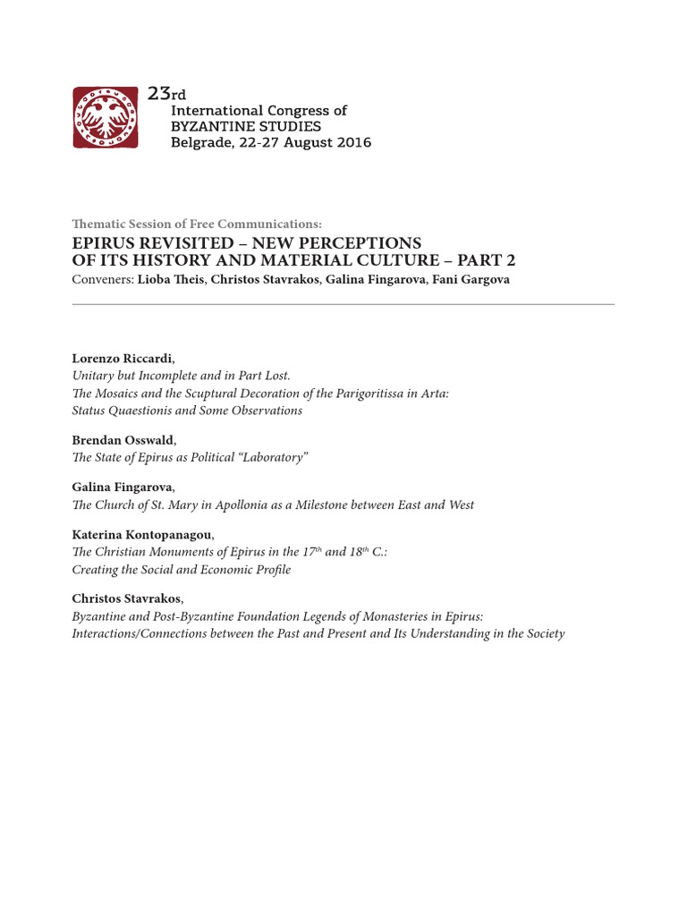 The State of Epirus As Political Laborat | PDF | Byzantine Empire ...